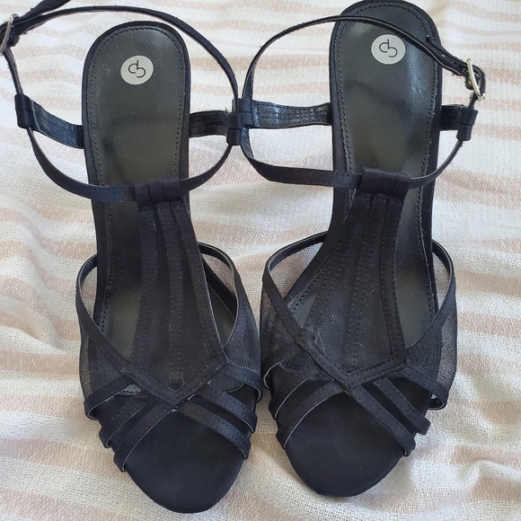 Dress Barn | Shoes | Cp By Dress Barn Strappy High Heel Sandalsblack Us ...